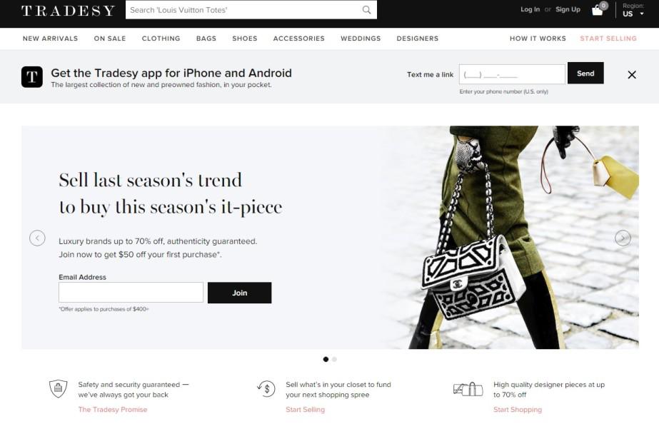 海外の2次流通」Vol.14、Tradesy（トレードシー）、レディース専門の委託販売サイトのTradesy 出品までわずか60秒 ...